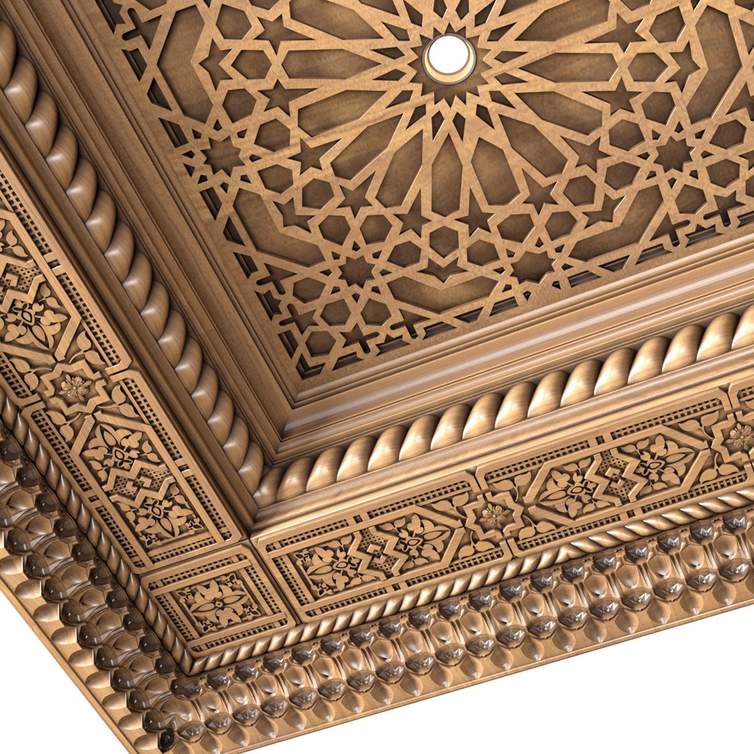3D Ceiling In Oriental Style Arabic Decorative Ceiling 3D Model ...