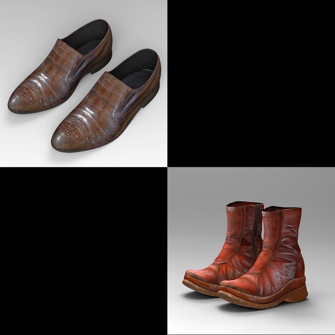 3D Model Boots Shoes - TurboSquid 1347568