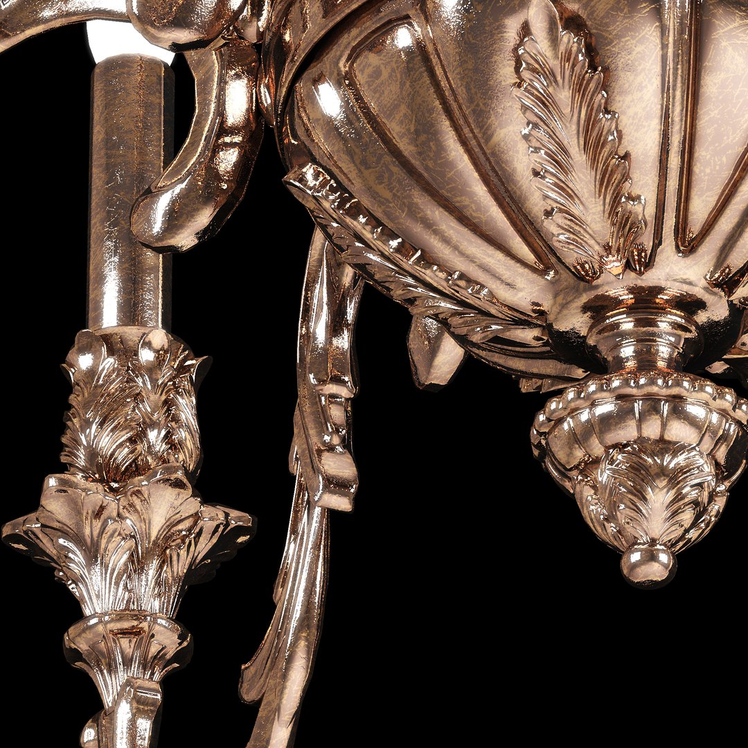 Classical Brass Chandelier Model - TurboSquid 1919769