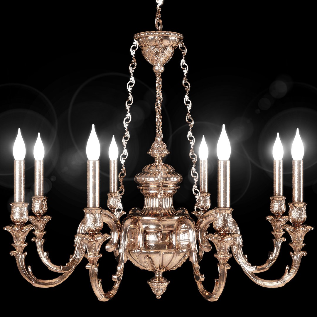 Classical Brass Chandelier Model - TurboSquid 1919769
