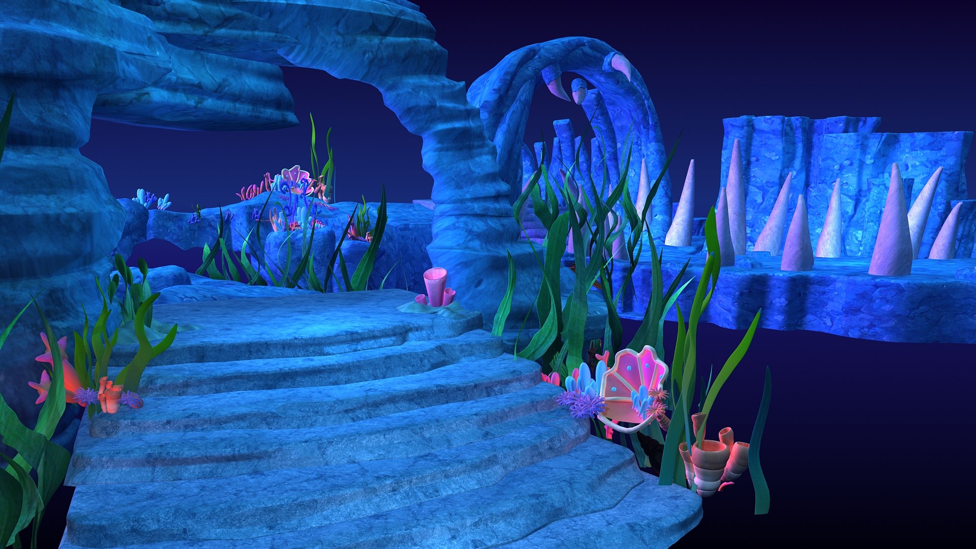 Cartoon Underwater Scene 03 Max 3D Model - TurboSquid 2226845