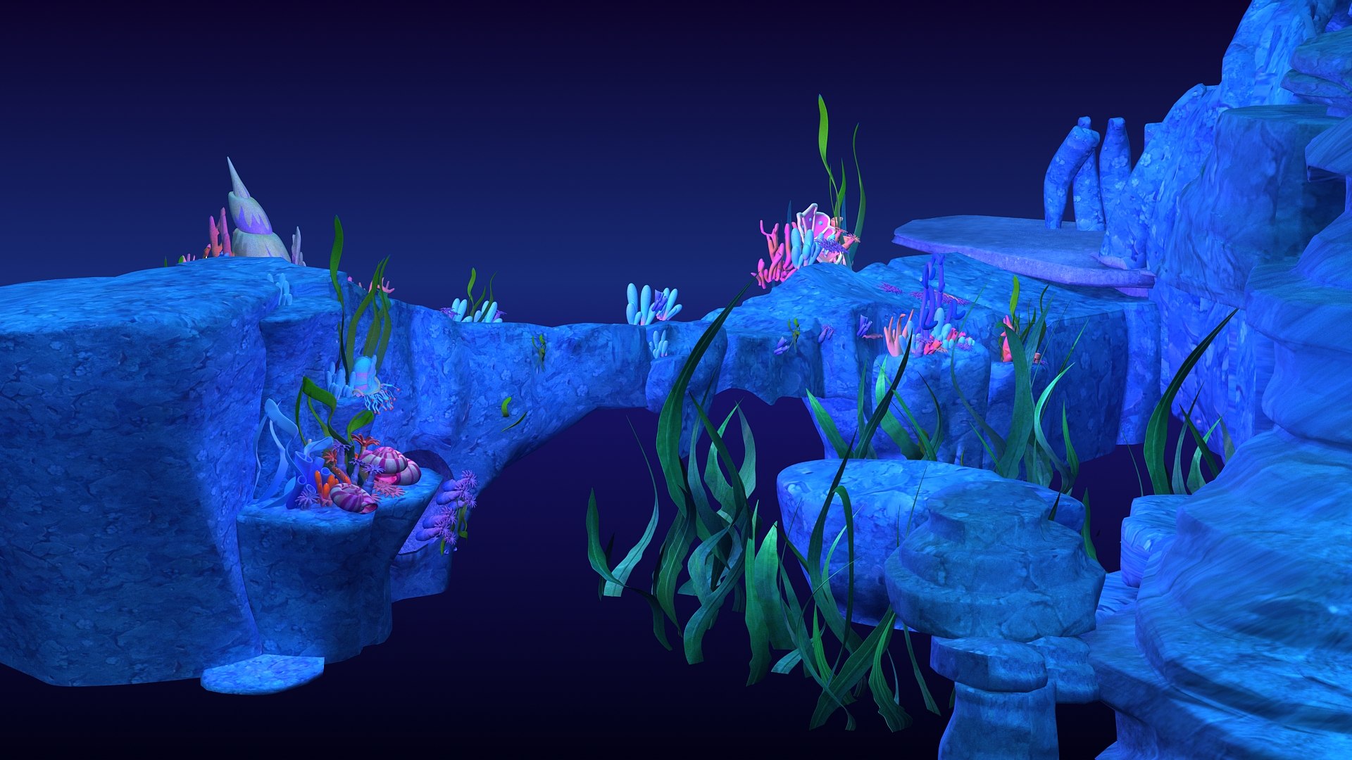 Cartoon Underwater Scene 03 Max 3D Model - TurboSquid 2226845