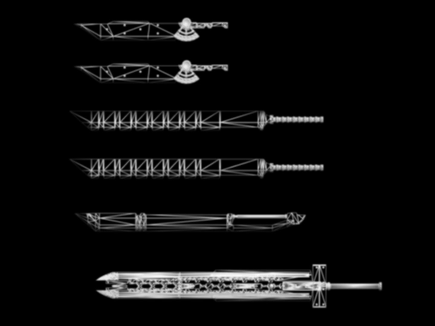 Free Cloud Sword 3d Model