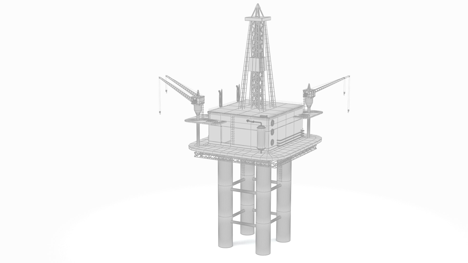3D Oil Rig Wreck Dynamic Simulation Model - TurboSquid 2268892