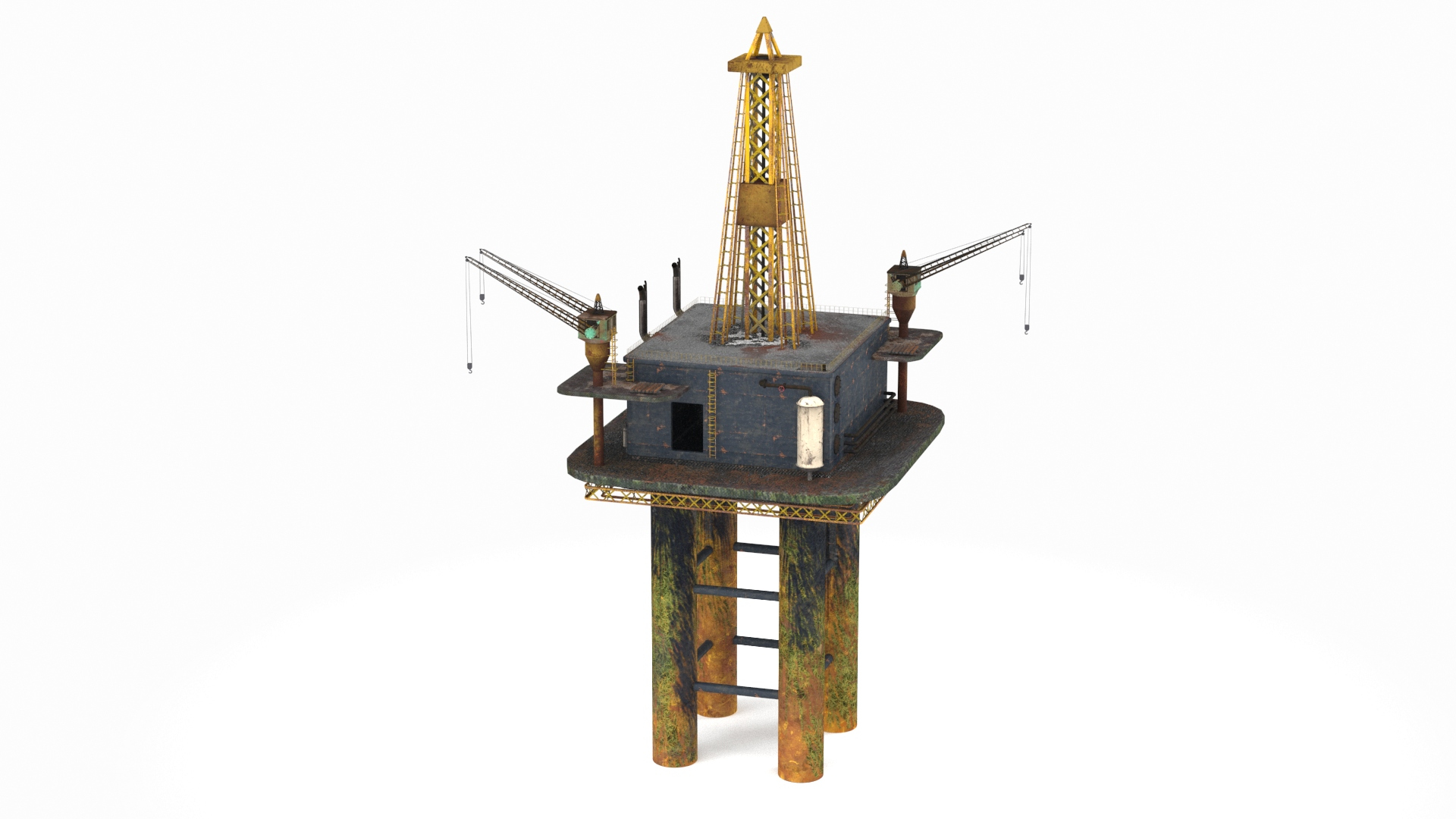 3D Oil Rig Wreck Dynamic Simulation Model - TurboSquid 2268892