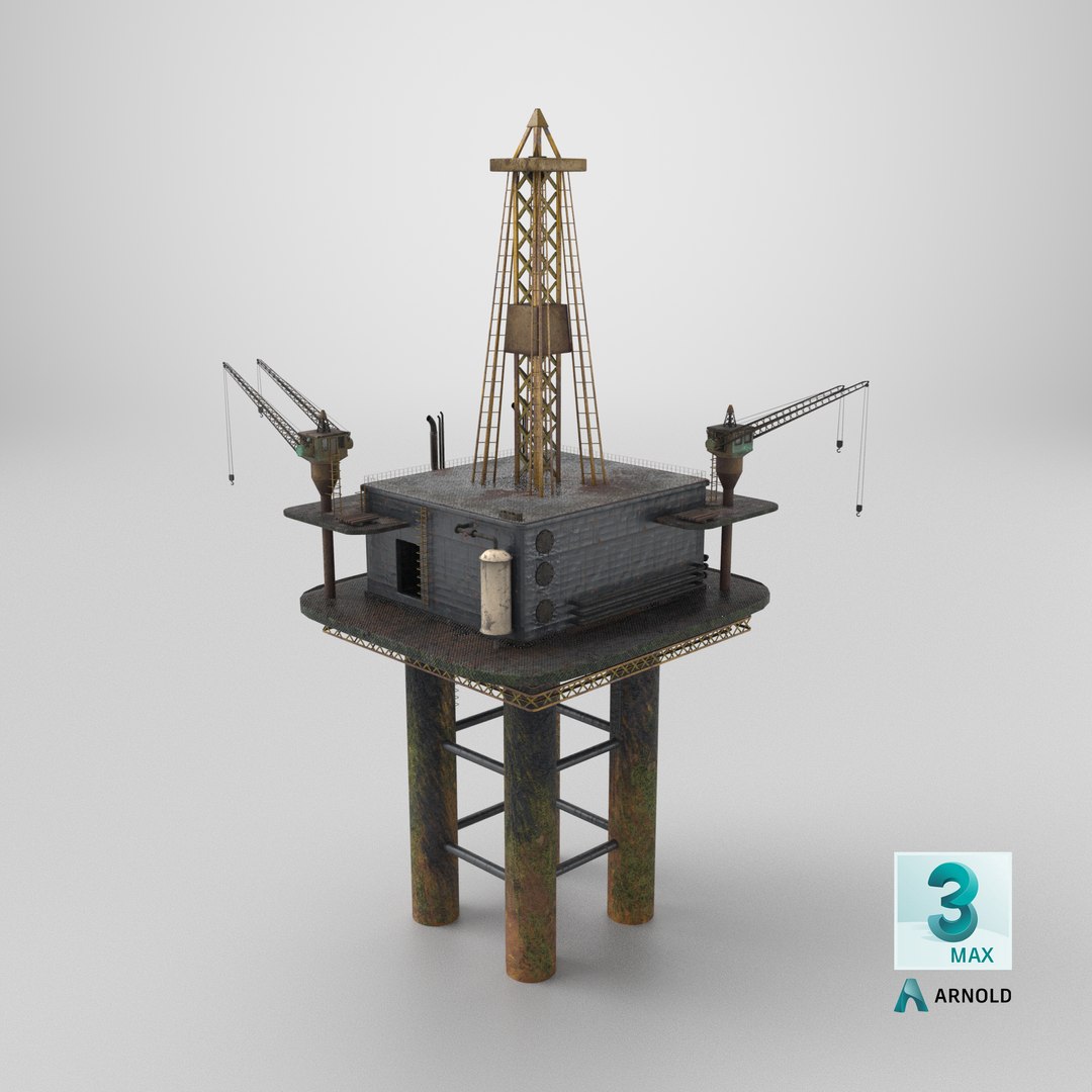 3D Oil Rig Wreck Dynamic Simulation Model - TurboSquid 2268892