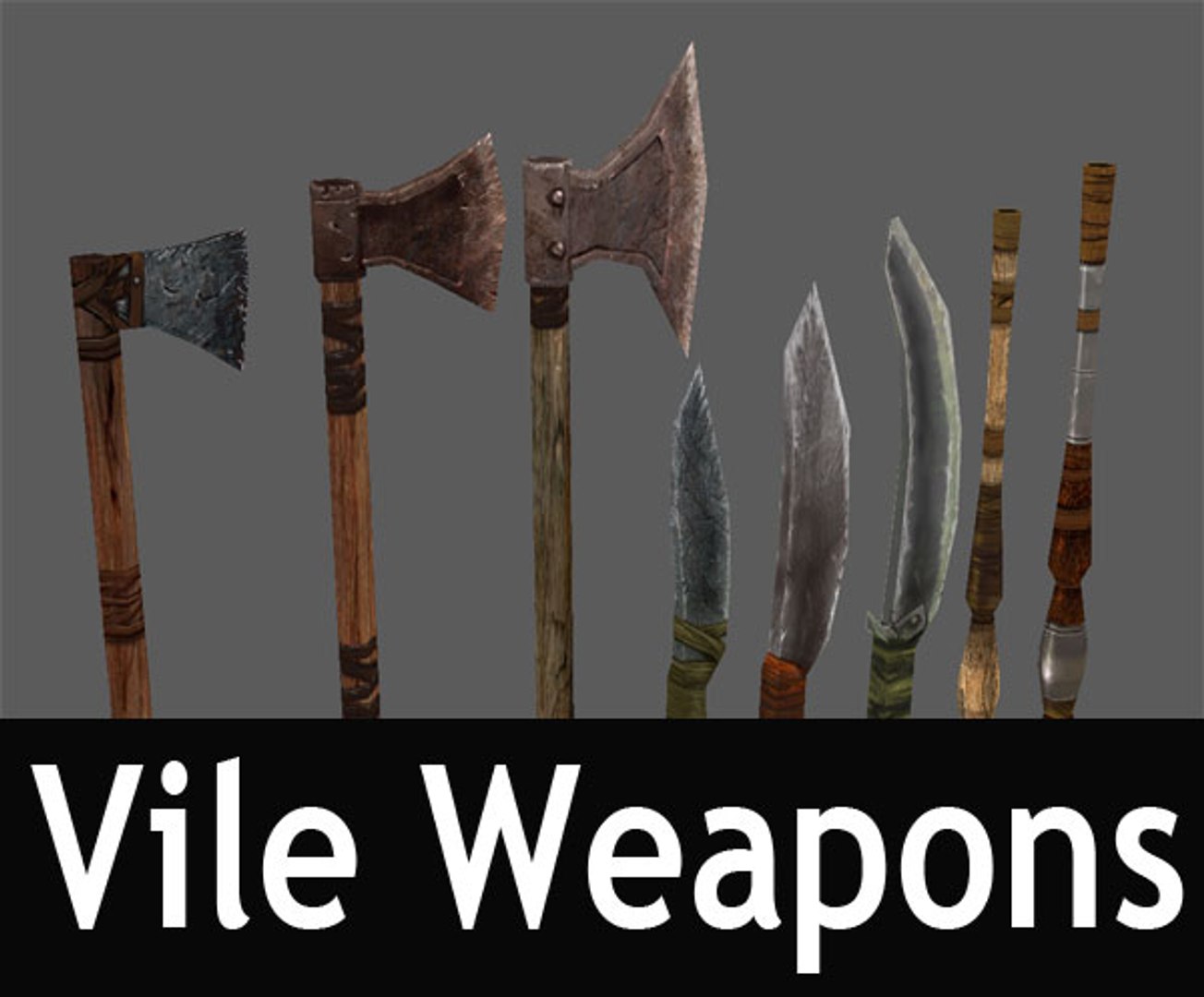 3d Model Of Vile Weapons Pack