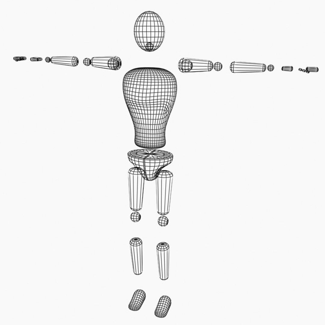 3d Rigged Biped Model