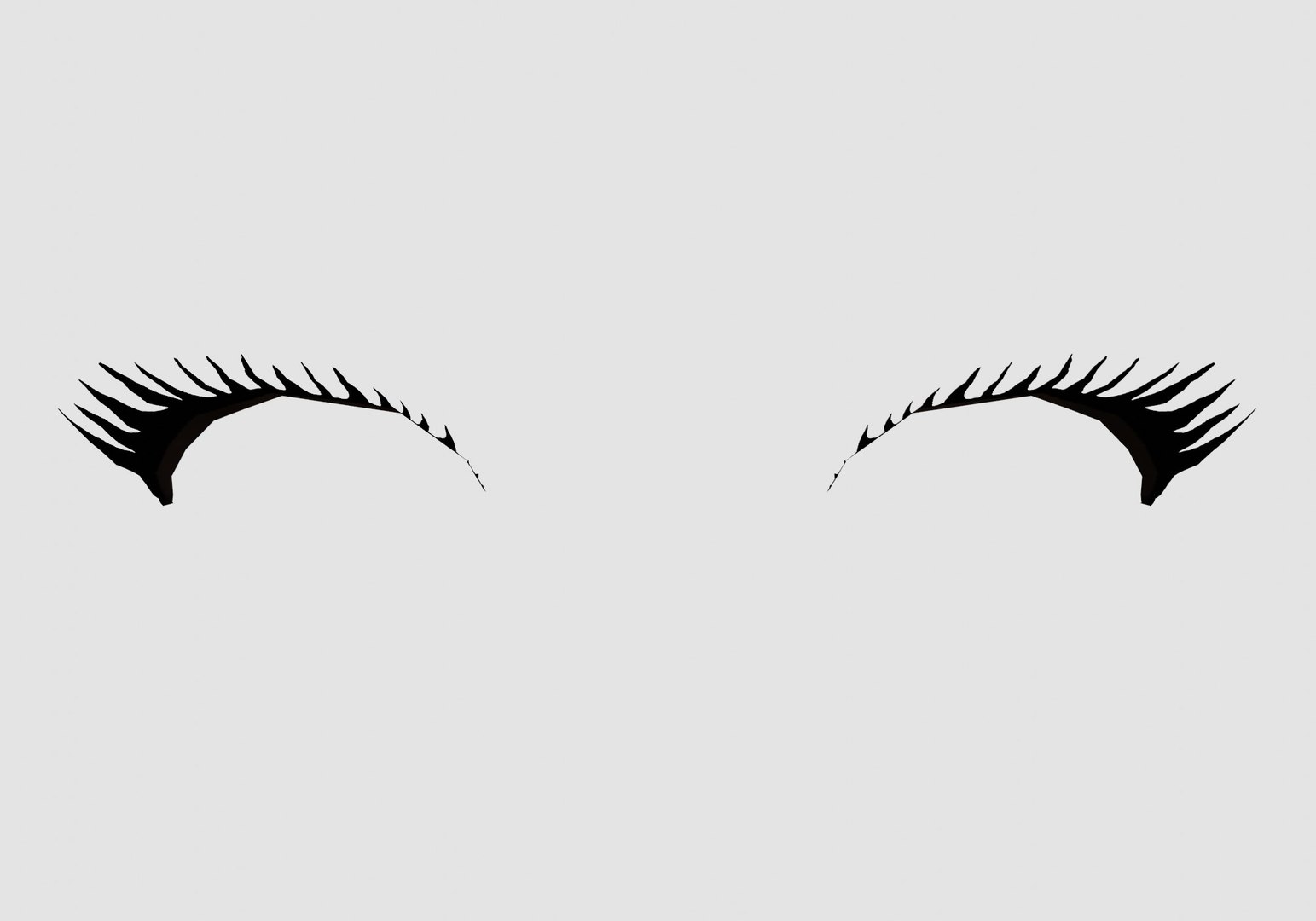 Long Cartoon Lashes 3D Model - TurboSquid 1917602
