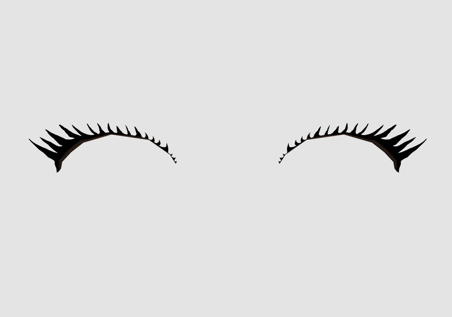 Long Cartoon Lashes 3D Model - TurboSquid 1917602