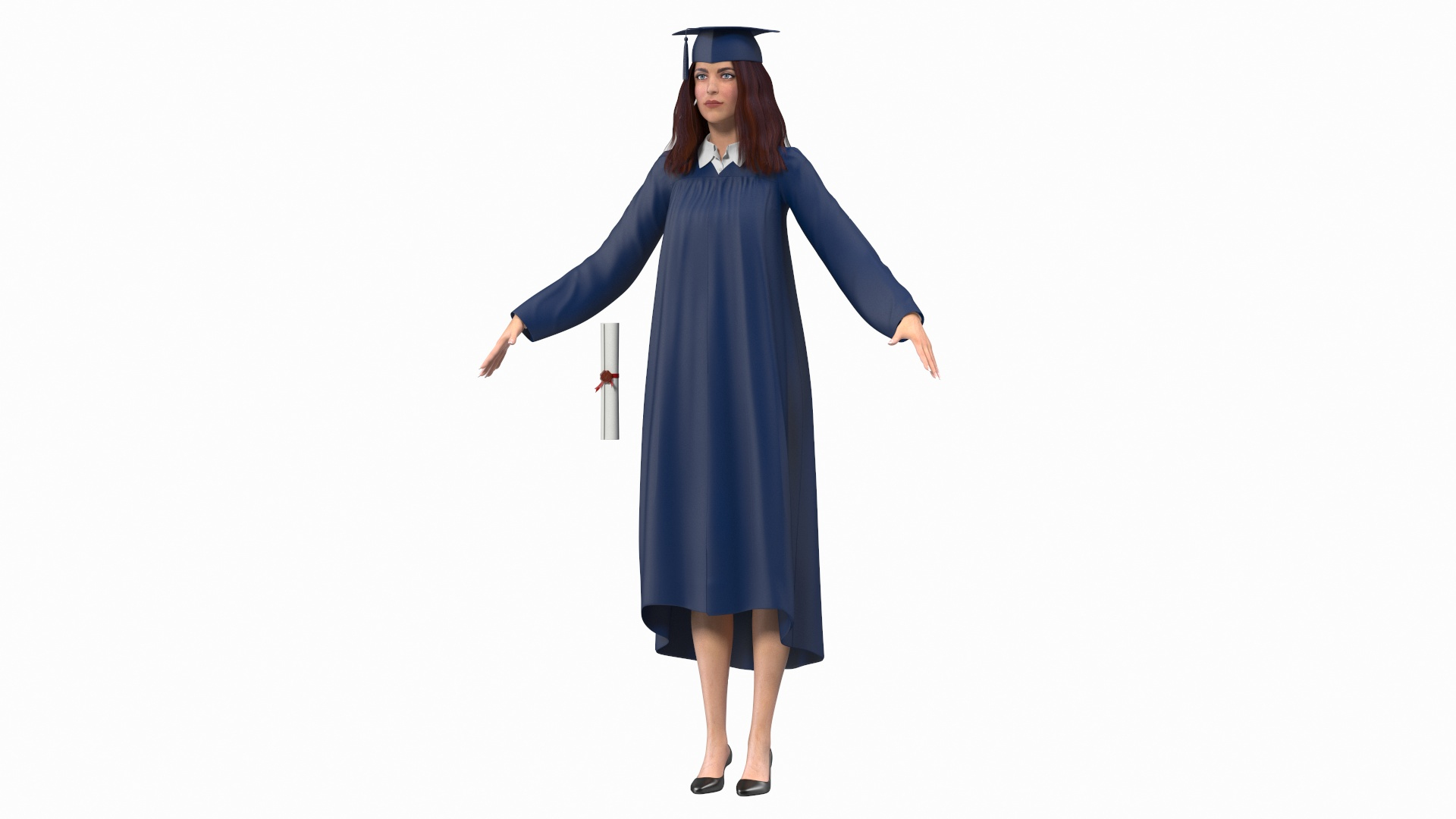 Female Graduate Student Rigged Woman 3D Model - TurboSquid 1583909