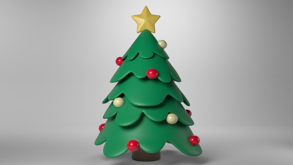 Low Poly Cute Christmas Tree 3d Model Turbosquid 1993373