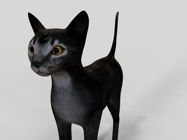 cats feline 3d obj