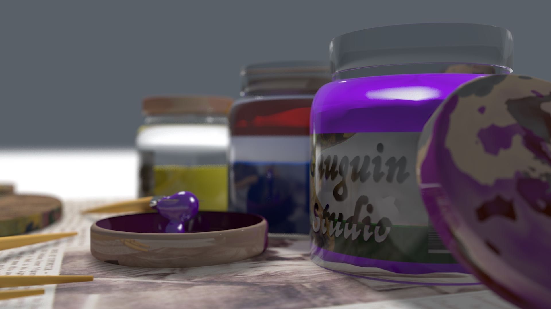 3D art painting kit model - TurboSquid 1287818