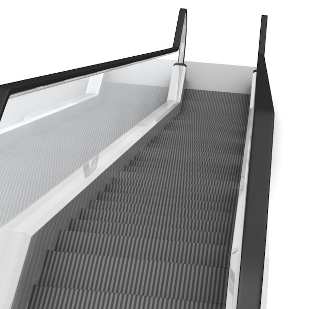 Realistic Escalators 3d Model