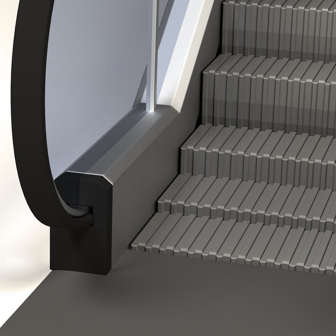 Realistic Escalators 3d Model
