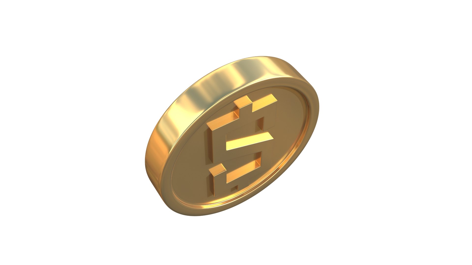3D Stylized Dollar Coin - TurboSquid 2305854