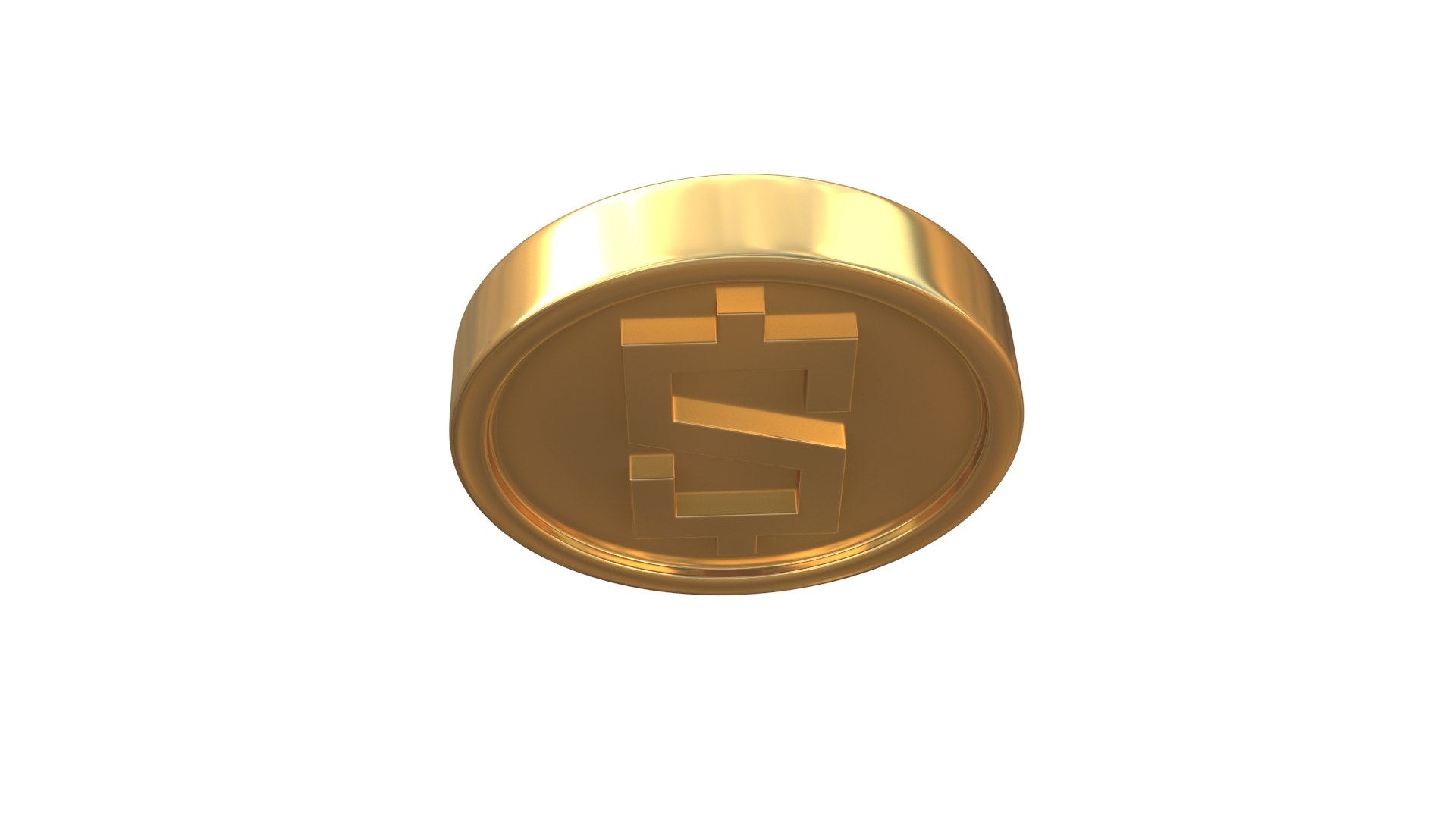 3D Stylized Dollar Coin - TurboSquid 2305854