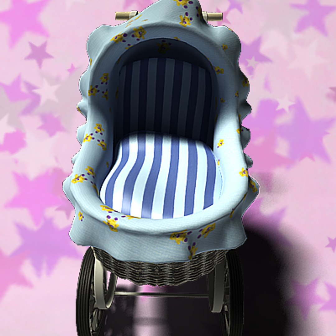 Toy Baby Carriage 3d Model