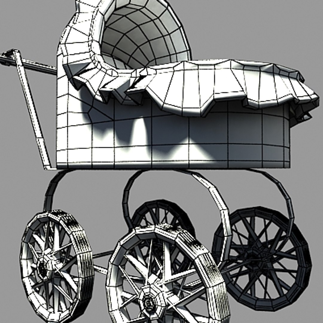 Toy Baby Carriage 3d Model