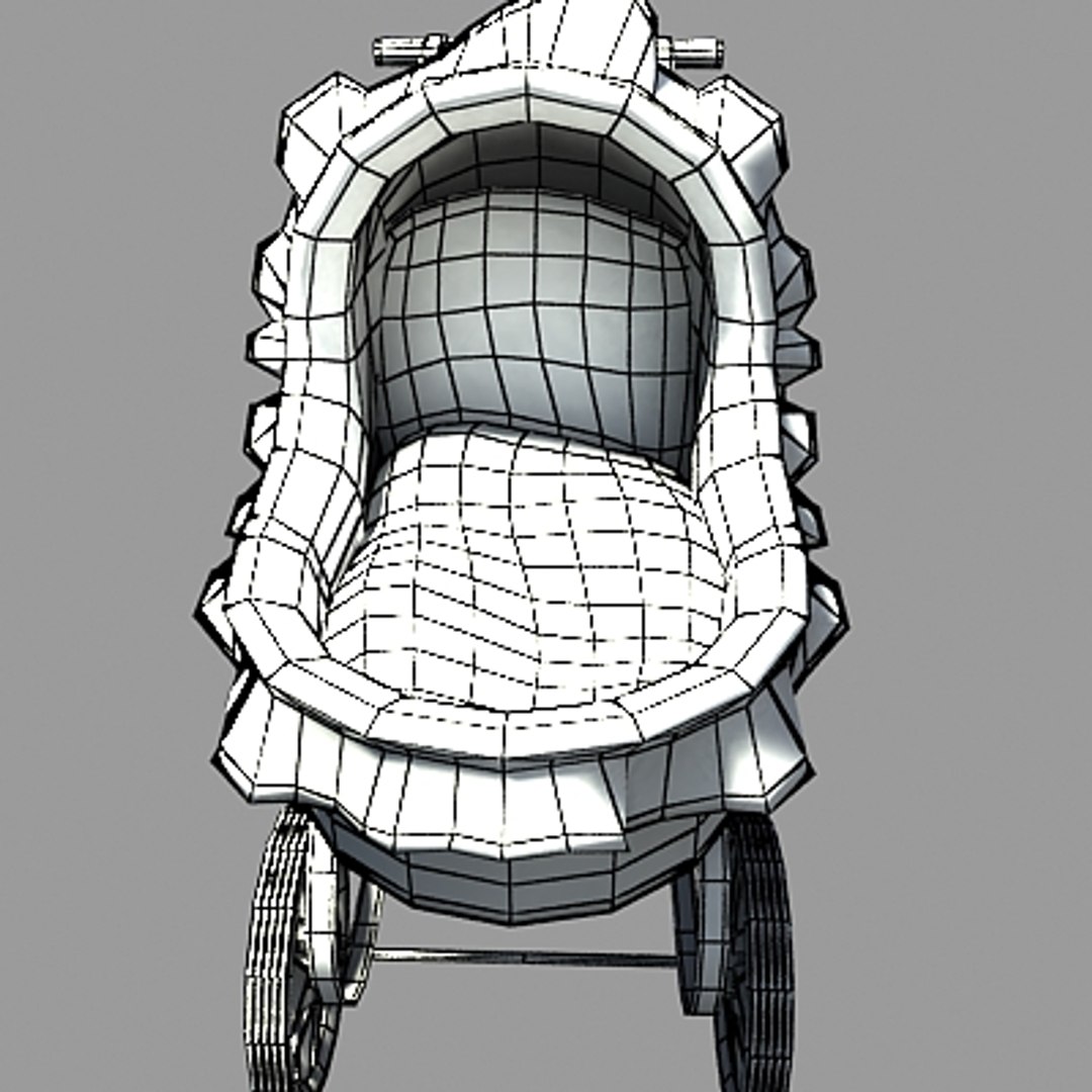 Toy Baby Carriage 3d Model