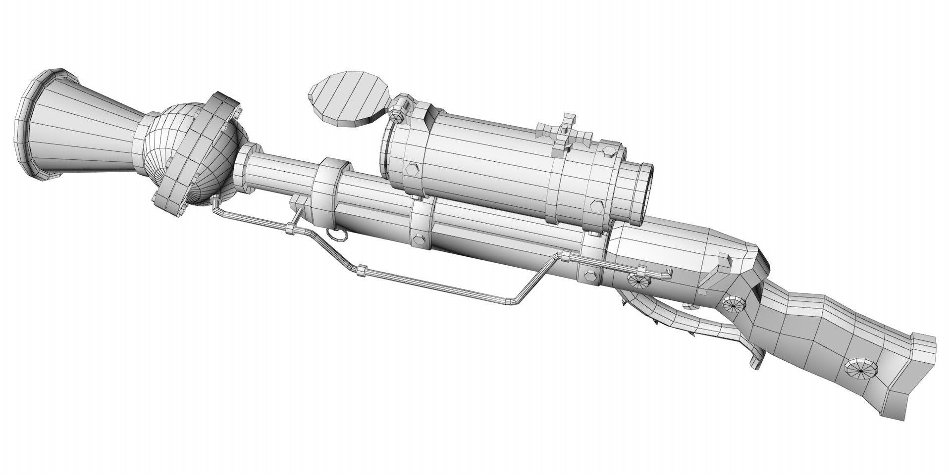 3d Steampunk Rifle Model