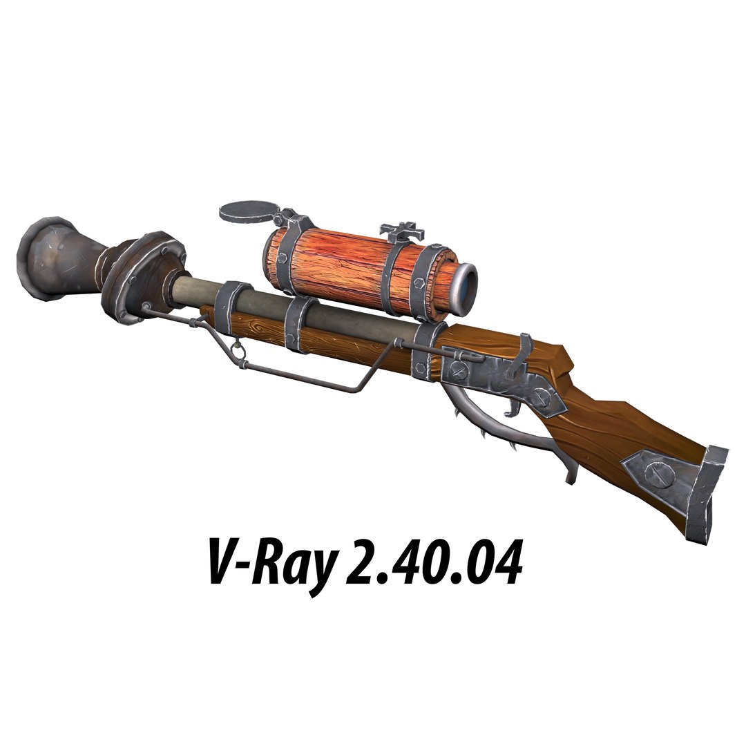 3d Steampunk Rifle Model