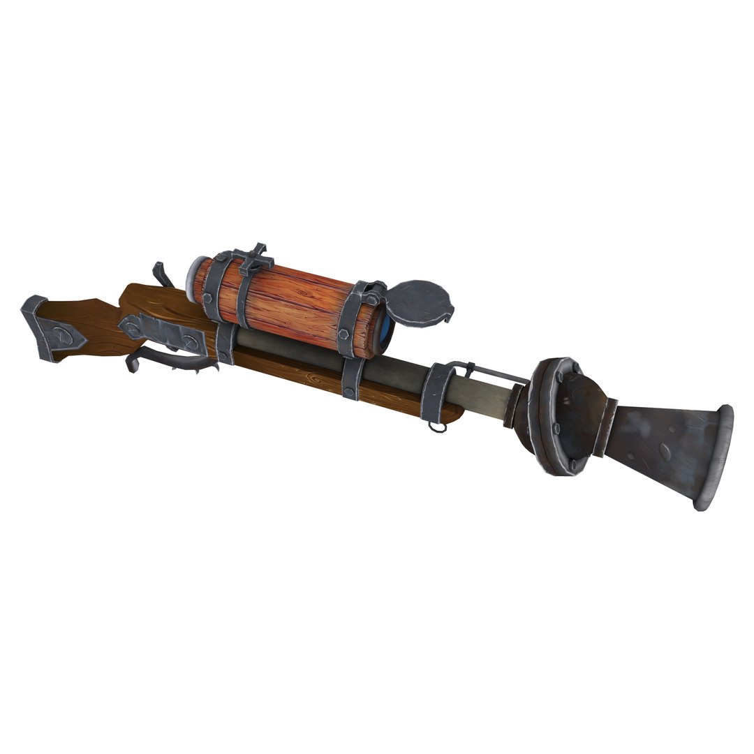 3d Steampunk Rifle Model