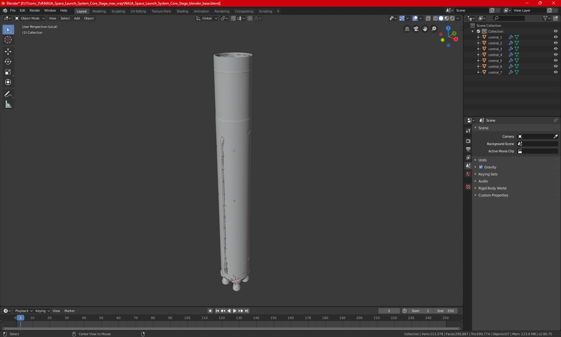 3D model Space Launch System Core Stage - TurboSquid 2050963