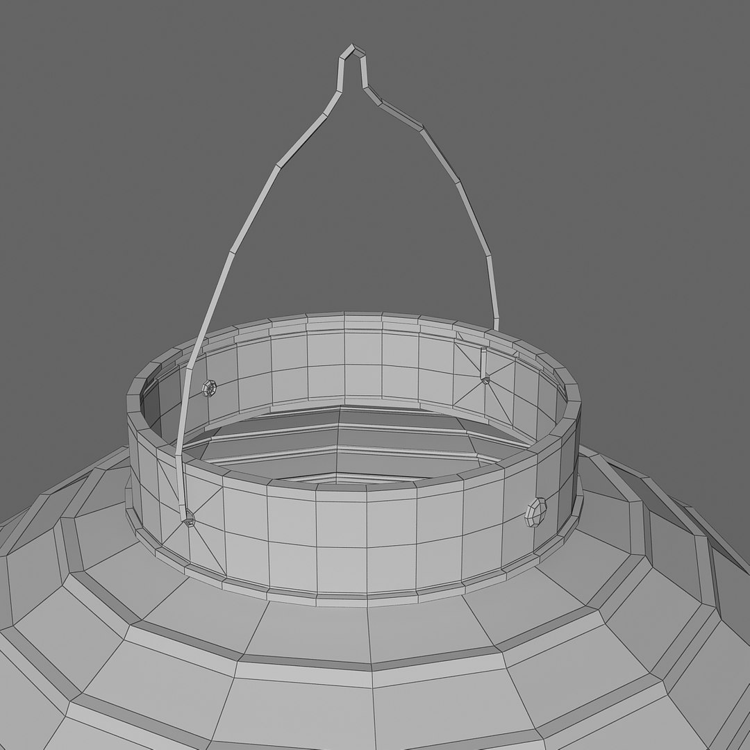 3d Japanese Paper Lantern Lights Model