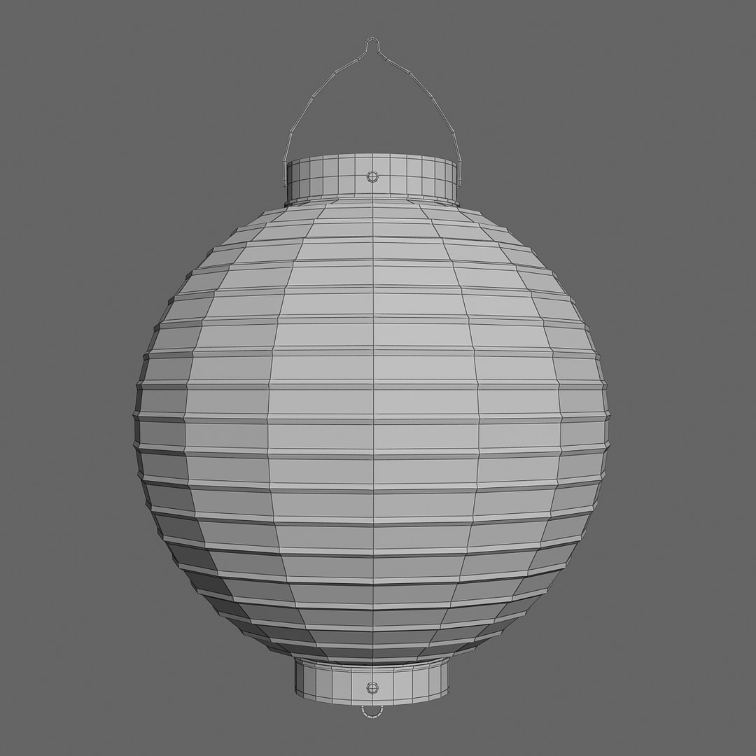 3d Japanese Paper Lantern Lights Model