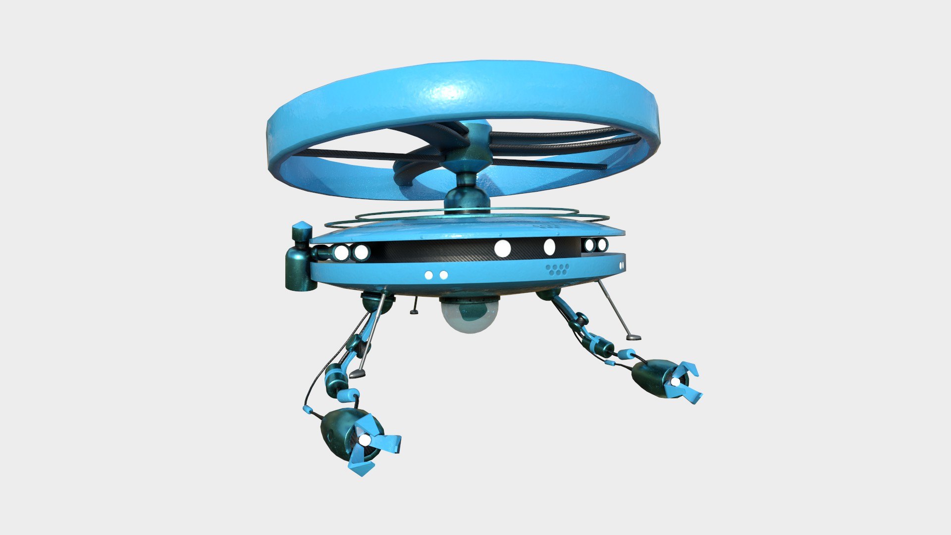 Flying Robot I05 Blue - SciFi Character Design3D模型 - TurboSquid 1886601