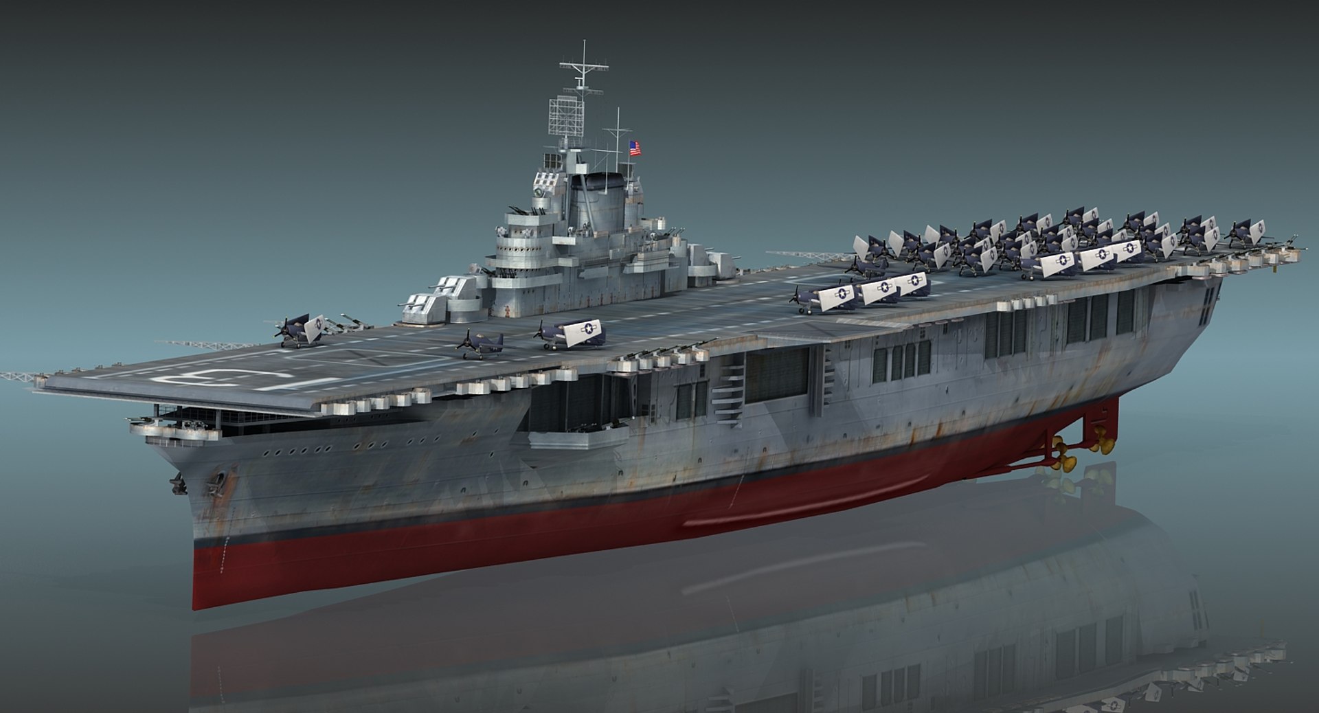 Uss Franklin Cv-13 Cv 3D Model - TurboSquid 1413454