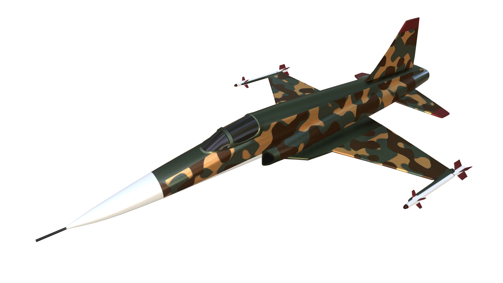 3D Modern Fighter Jet - Northrop F-5 Freedom Fighter Model - TurboSquid ...