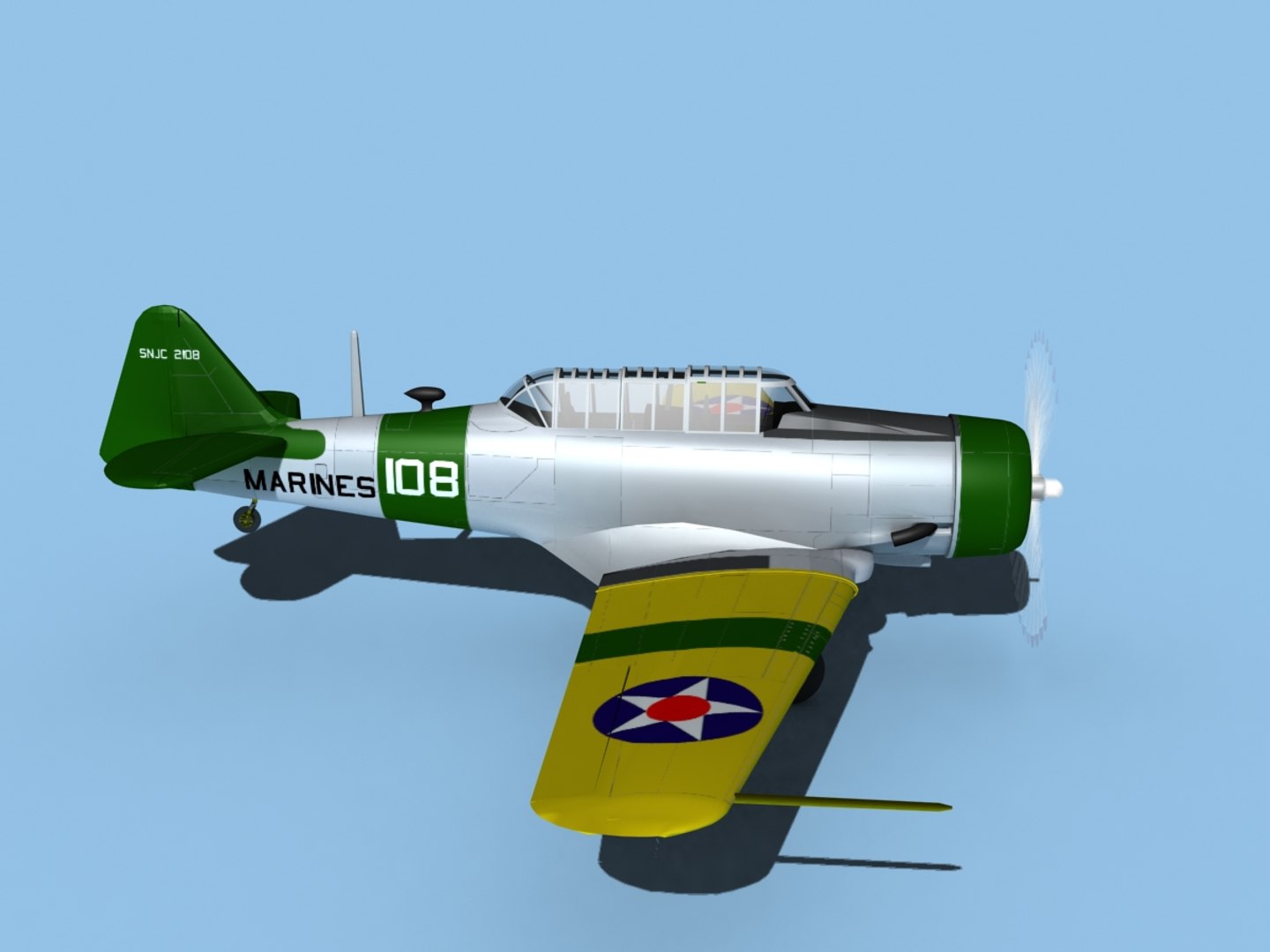 3D Model Snj Harvard North American - TurboSquid 1489623