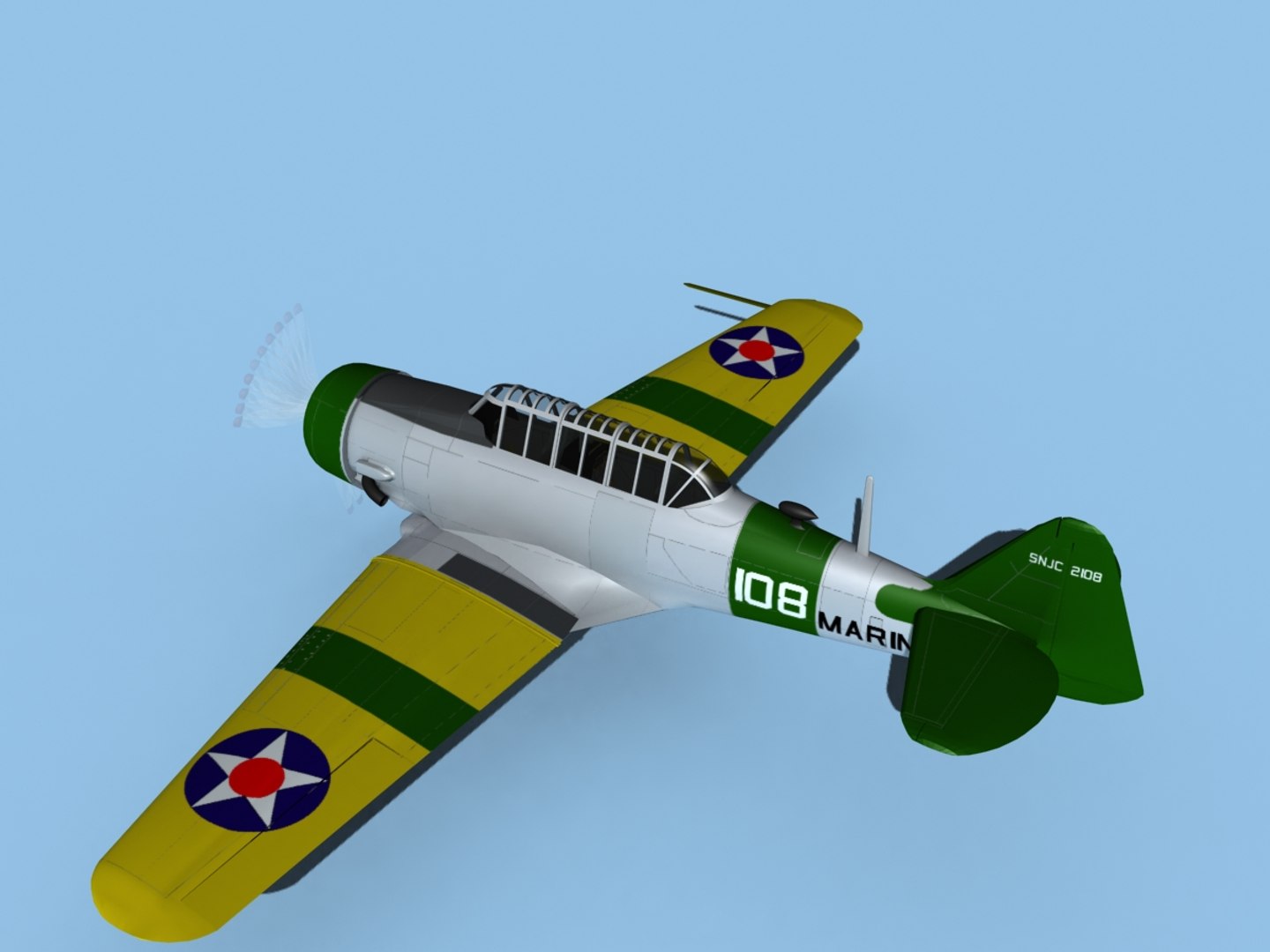 3D Model Snj Harvard North American - TurboSquid 1489623