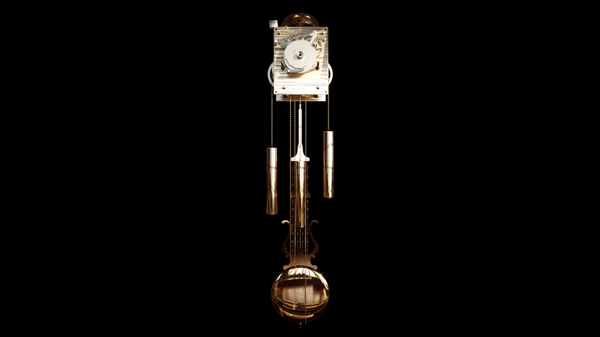 Striking Clock Mechanism Pendulum 3D - TurboSquid 1621123