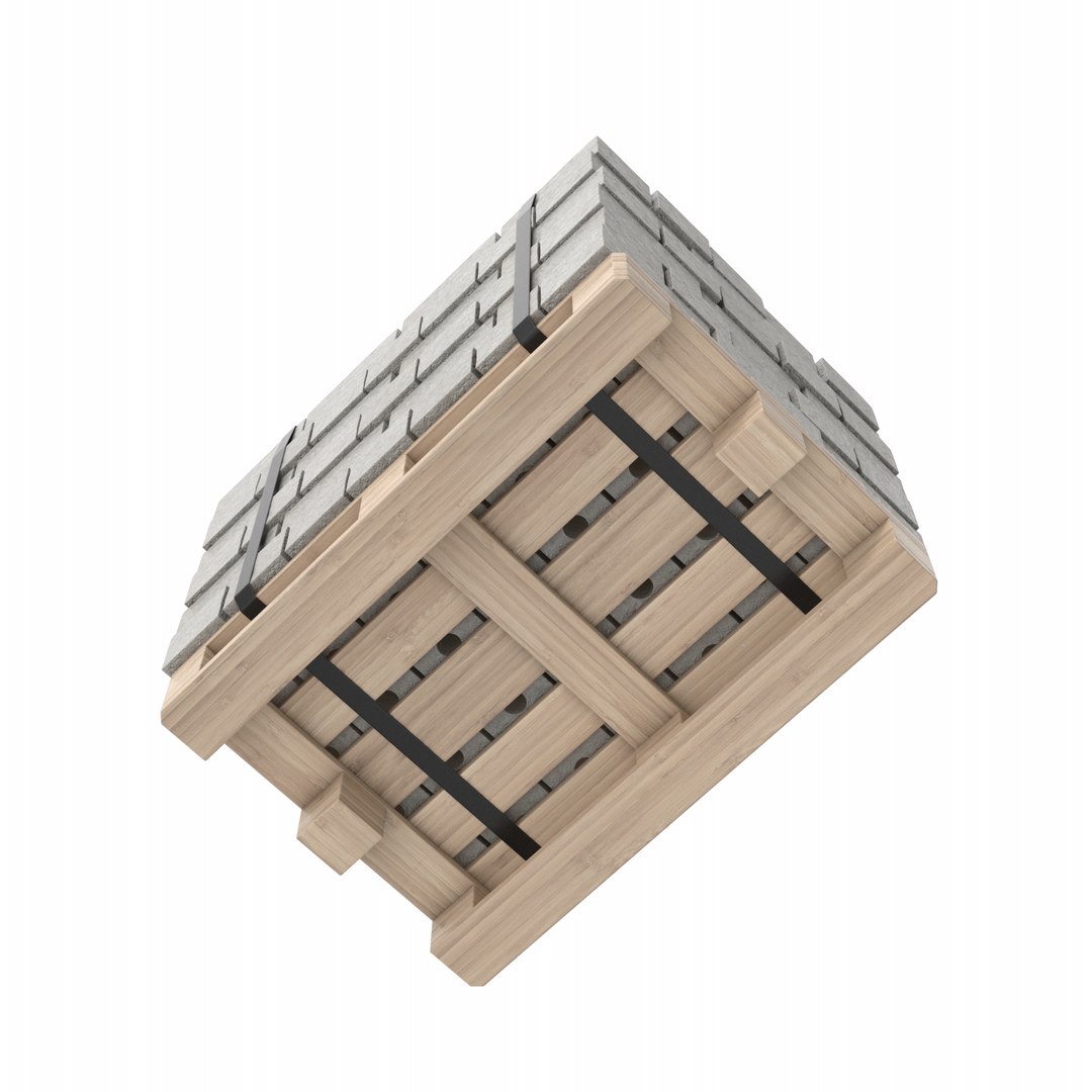 Concrete Bricks On Pallet 3D Model - TurboSquid 2001968