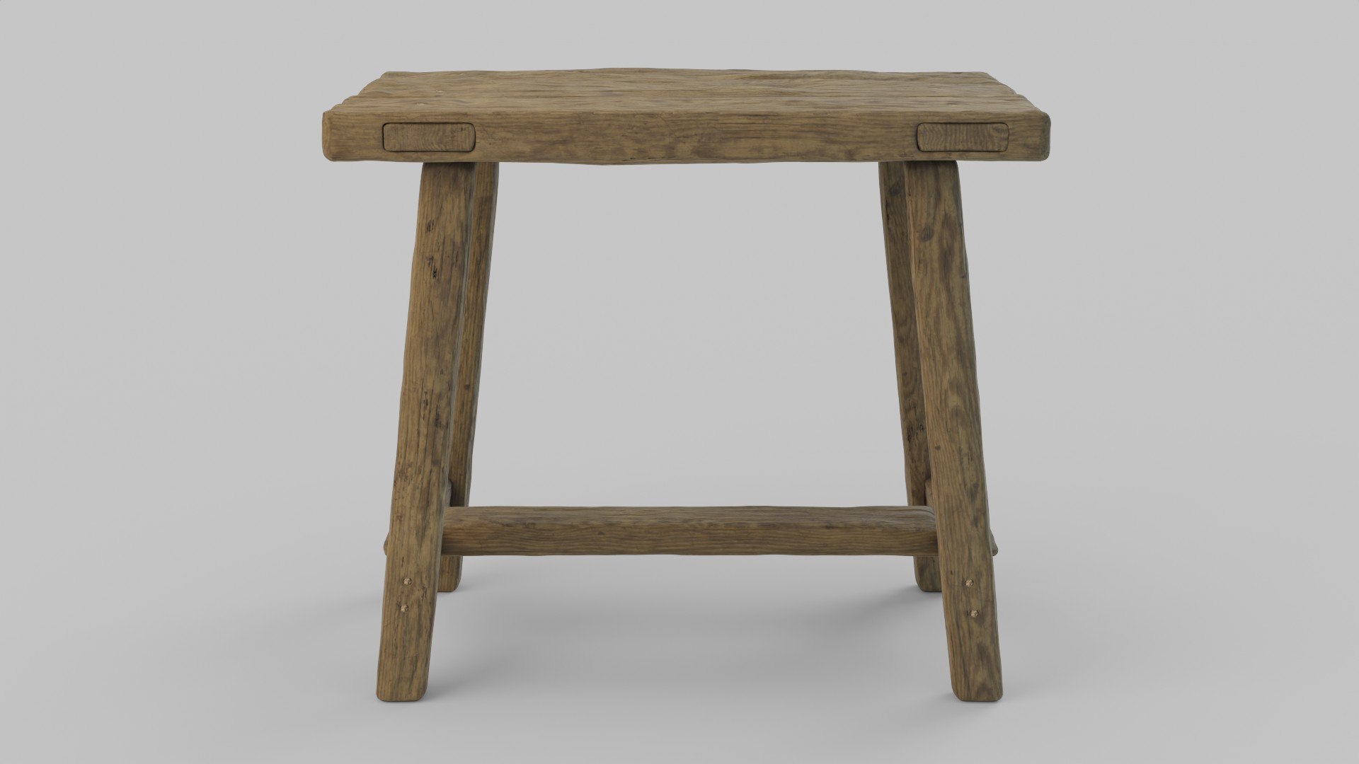 3D Rustic Wooden Stool Model - TurboSquid 2009144