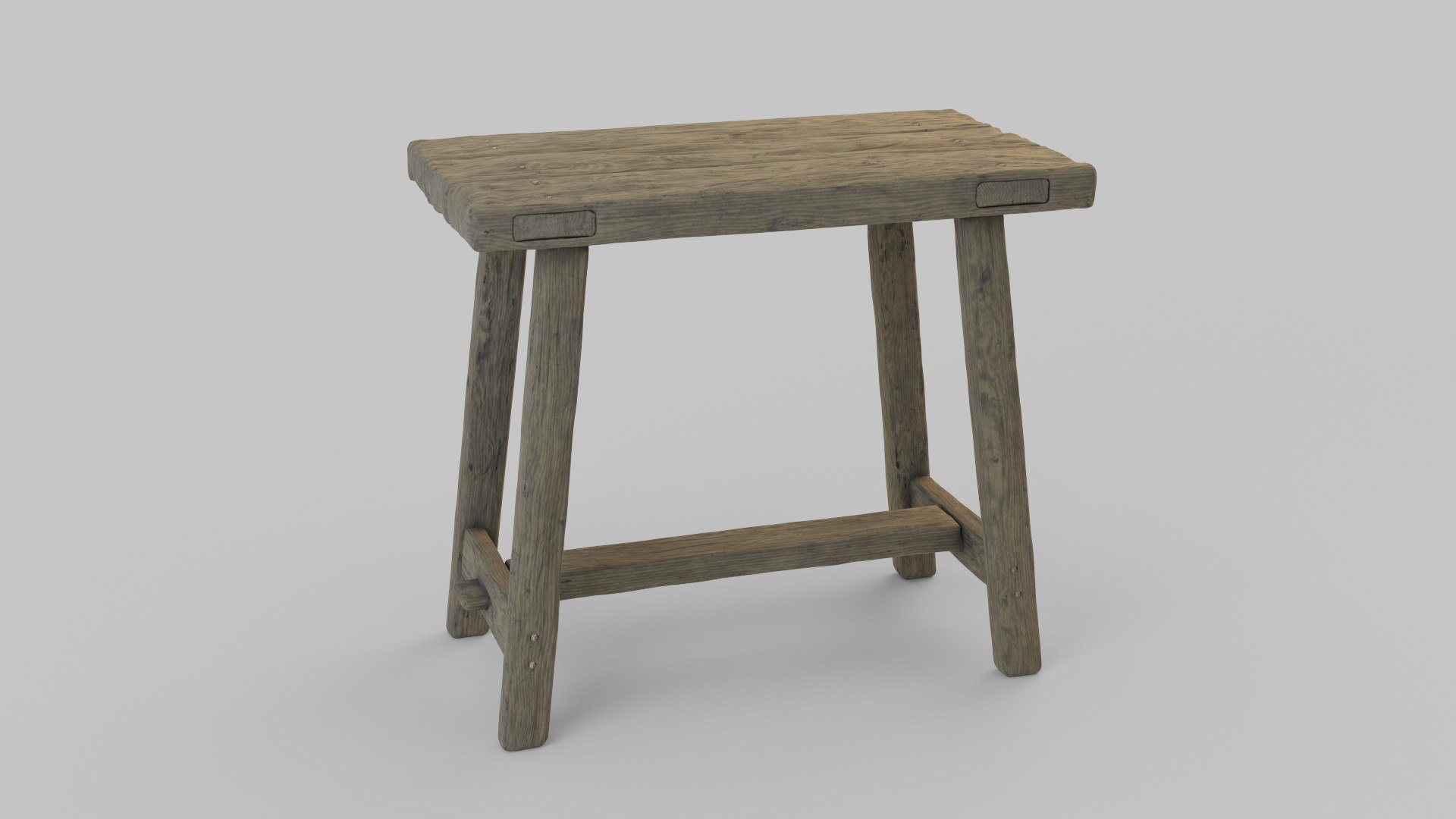 3D Rustic Wooden Stool Model - TurboSquid 2009144
