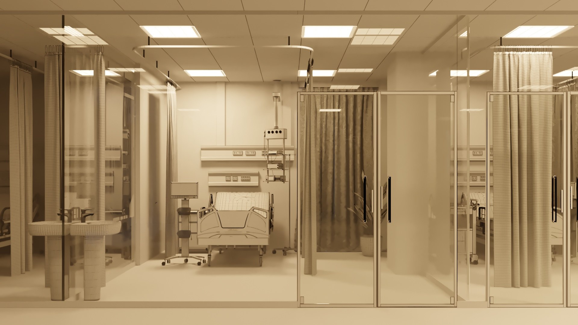 Hospital ICU Room 3D Model - TurboSquid 2020960