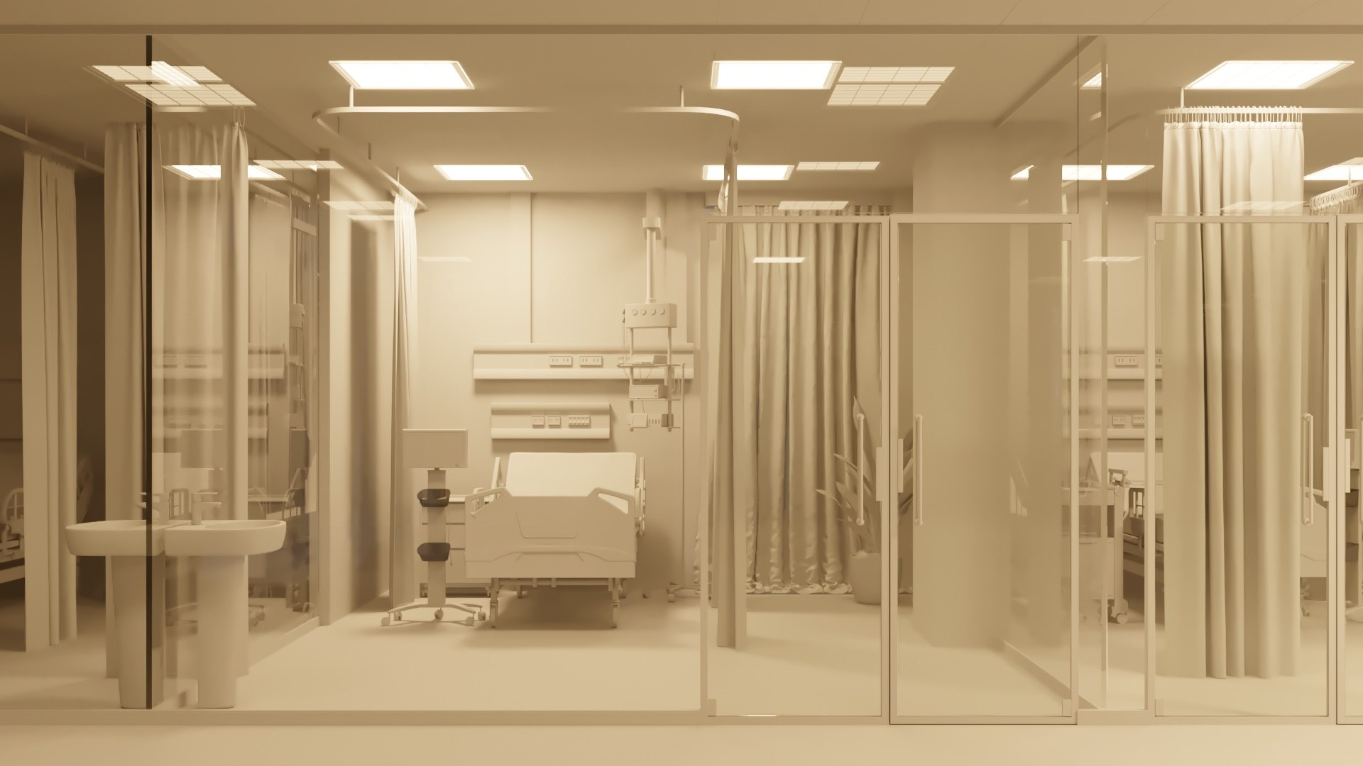 Hospital ICU Room 3D Model - TurboSquid 2020960