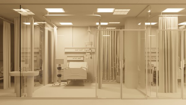 modelo 3d Hospital ICU Room - TurboSquid 2020960