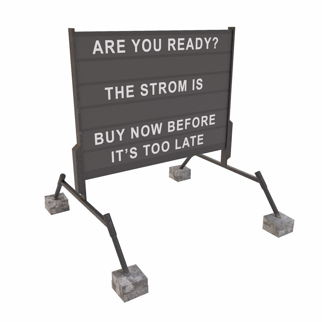 Road Side Information Board 3d Model 3D Model - TurboSquid 2410607