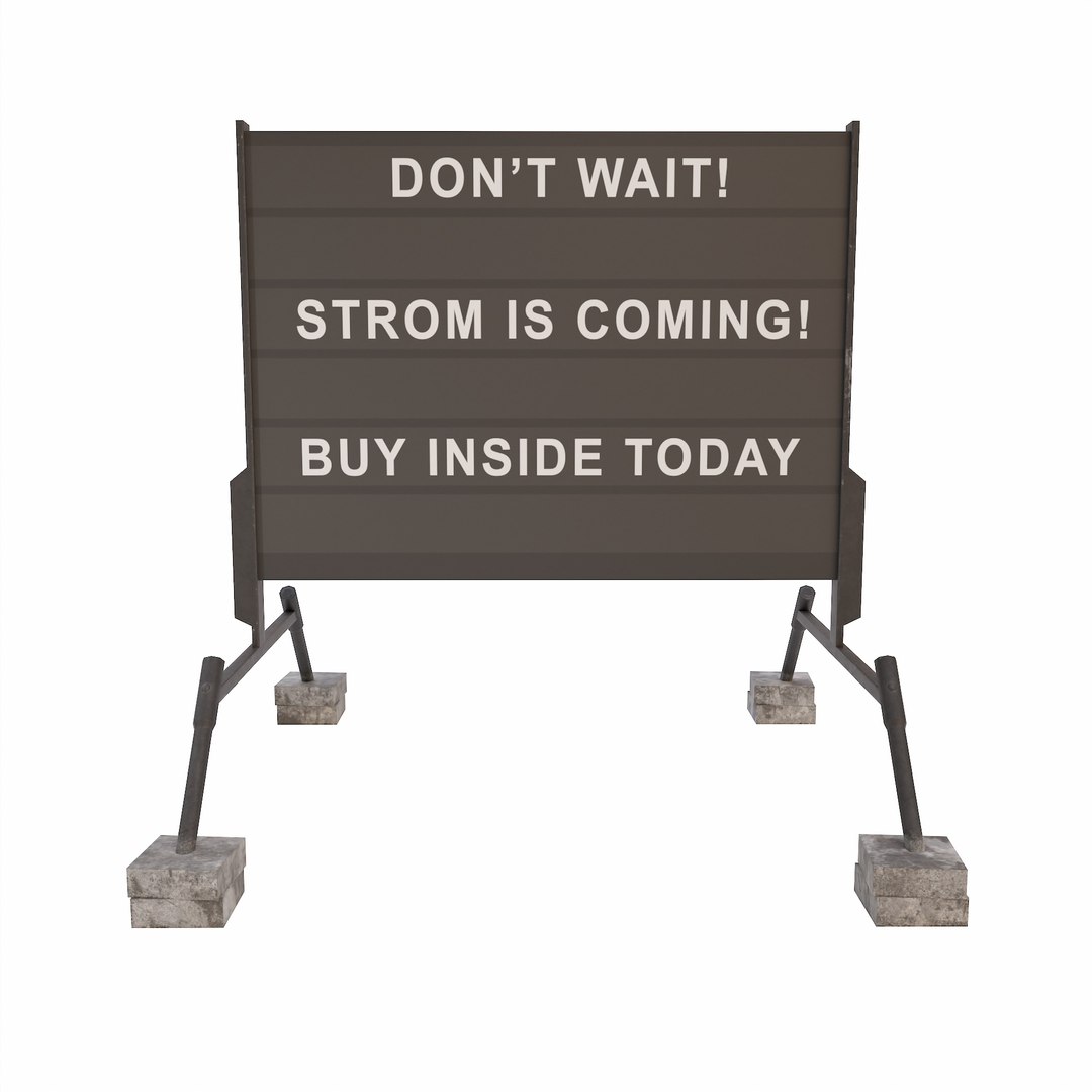 Road Side Information Board 3d Model 3D Model - TurboSquid 2410607