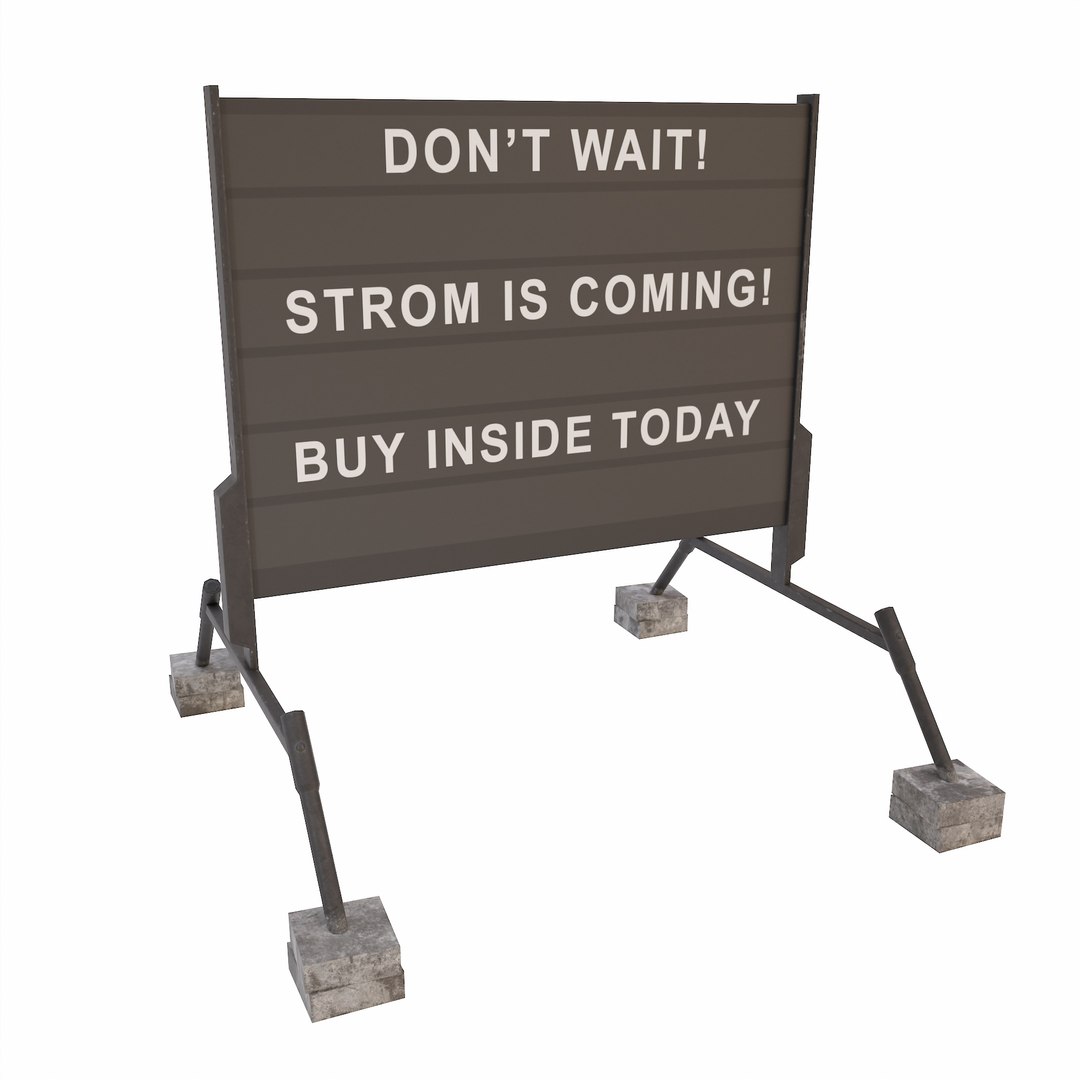 Road Side Information Board 3d Model 3D Model - TurboSquid 2410607