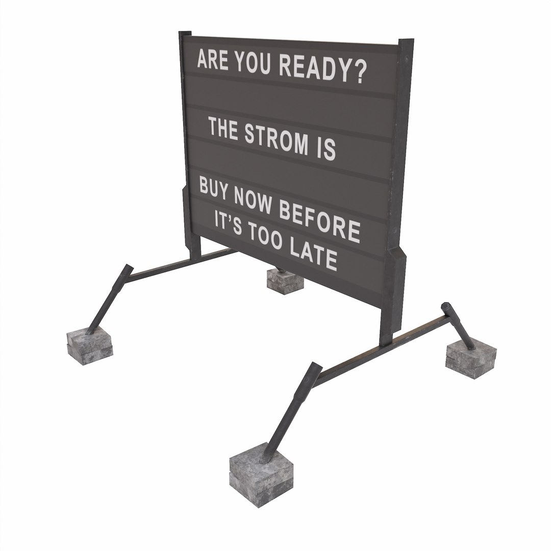 Road Side Information Board 3d Model 3D Model - TurboSquid 2410607