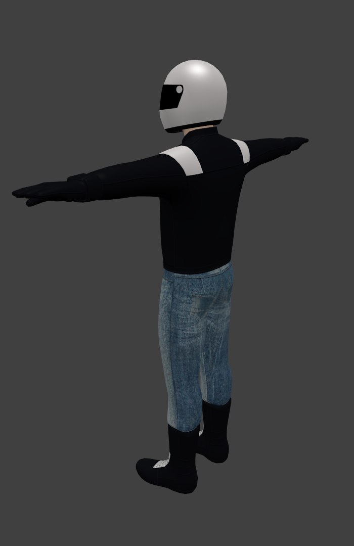 Biker Human Man 3d Model