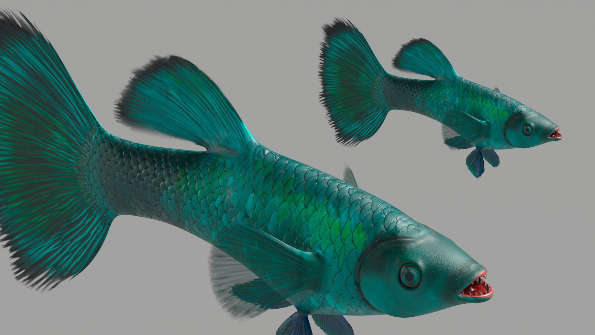 3D Model Guppy Fish Malachite Rigged - TurboSquid 2268750