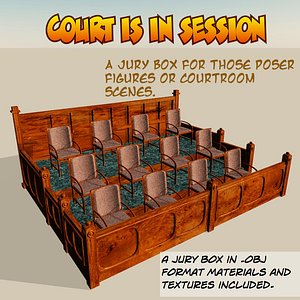 Court Room 3D model - TurboSquid 2007932